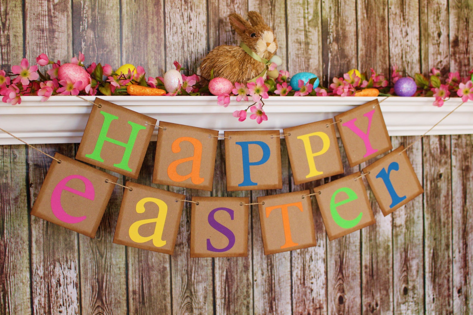 EASTER DECORATION Easter Banner Easter Garland Spring Home - Etsy