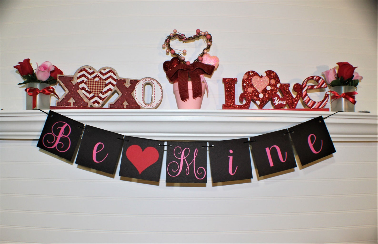 VALENTINES DAY BANNERS and Signs Be Mine Banner Happy - Etsy