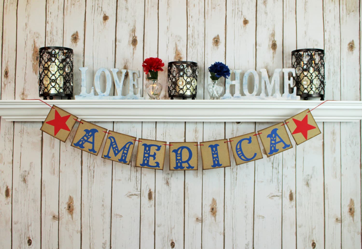 AMERICA BANNER / MEMORIAL Day / 4th of July Banner / Summer / | Etsy