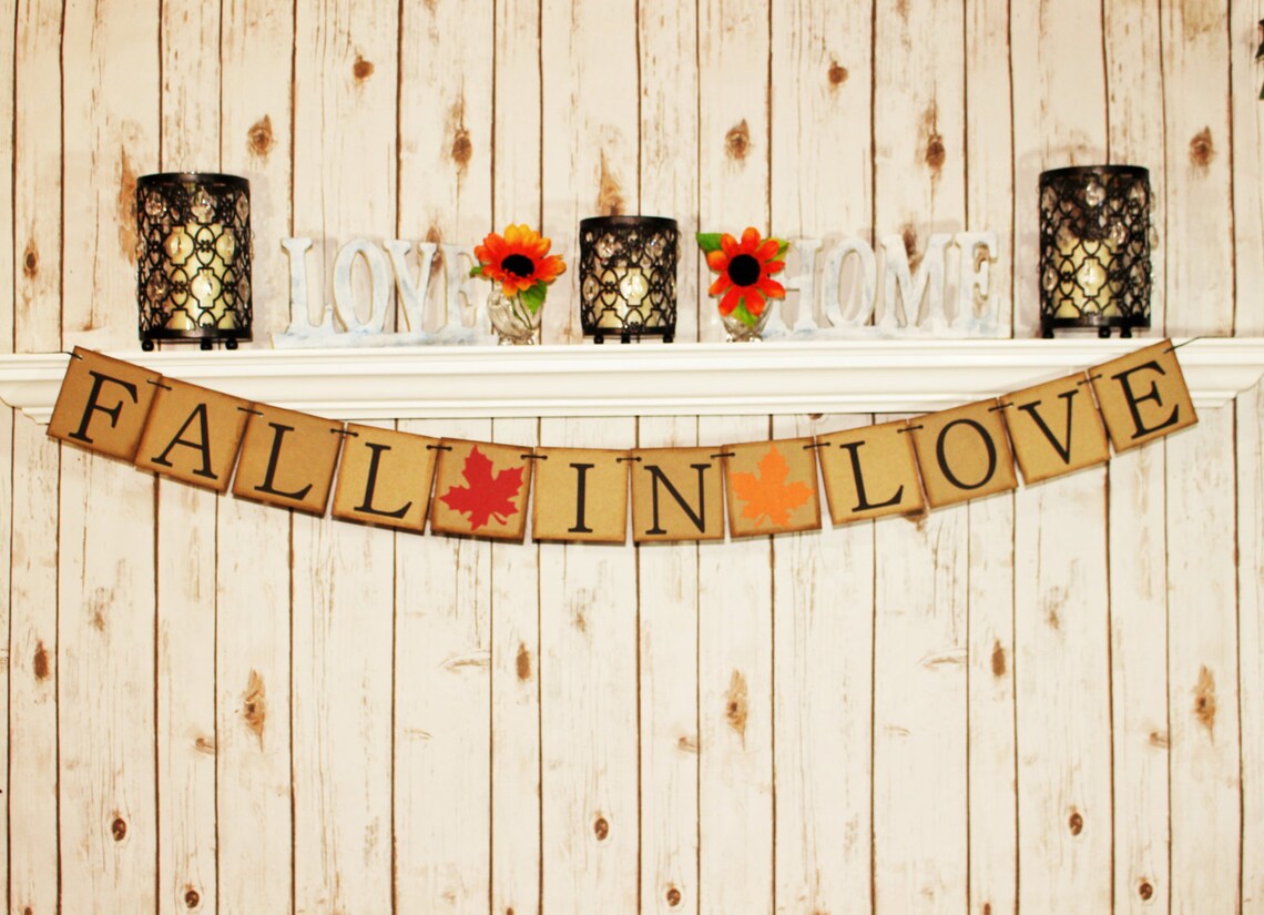 FALL Engagement Garland Banners and Signs Decor Save the - Etsy