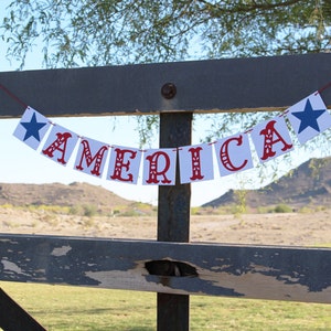 AMERICA BANNER / 4TH of July Banner /summer / Patriotic / - Etsy