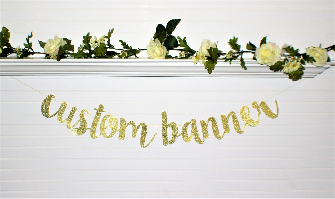 BRIDAL SHOWER BANNER Custom Banner Wedding Decoration Birthday ...