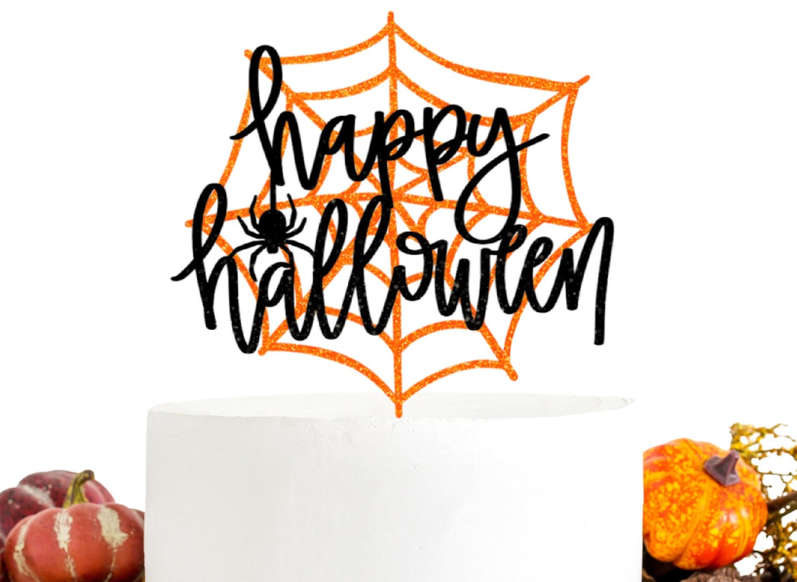 HAPPY HALLOWEEN CAKE Topper Halloween Party Cake Topper - Etsy