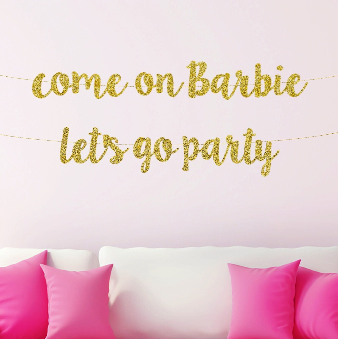 Barbie Banner, Barbie Birthday Party Banner, Barbie Bachelorette Party ...
