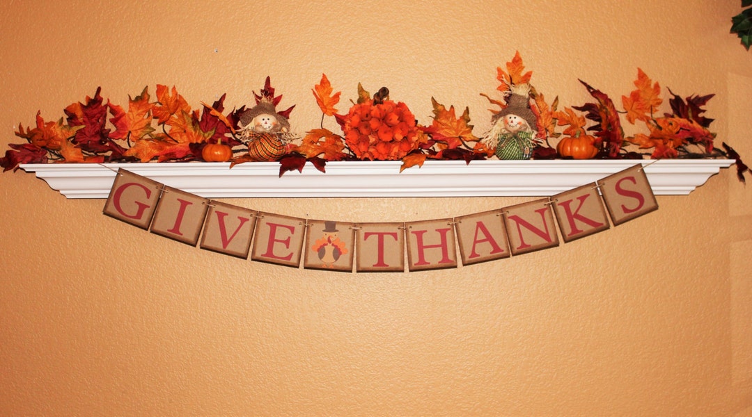 THANKSGIVING BANNERS and SIGNS Fall Thanksgiving Decor Fall - Etsy