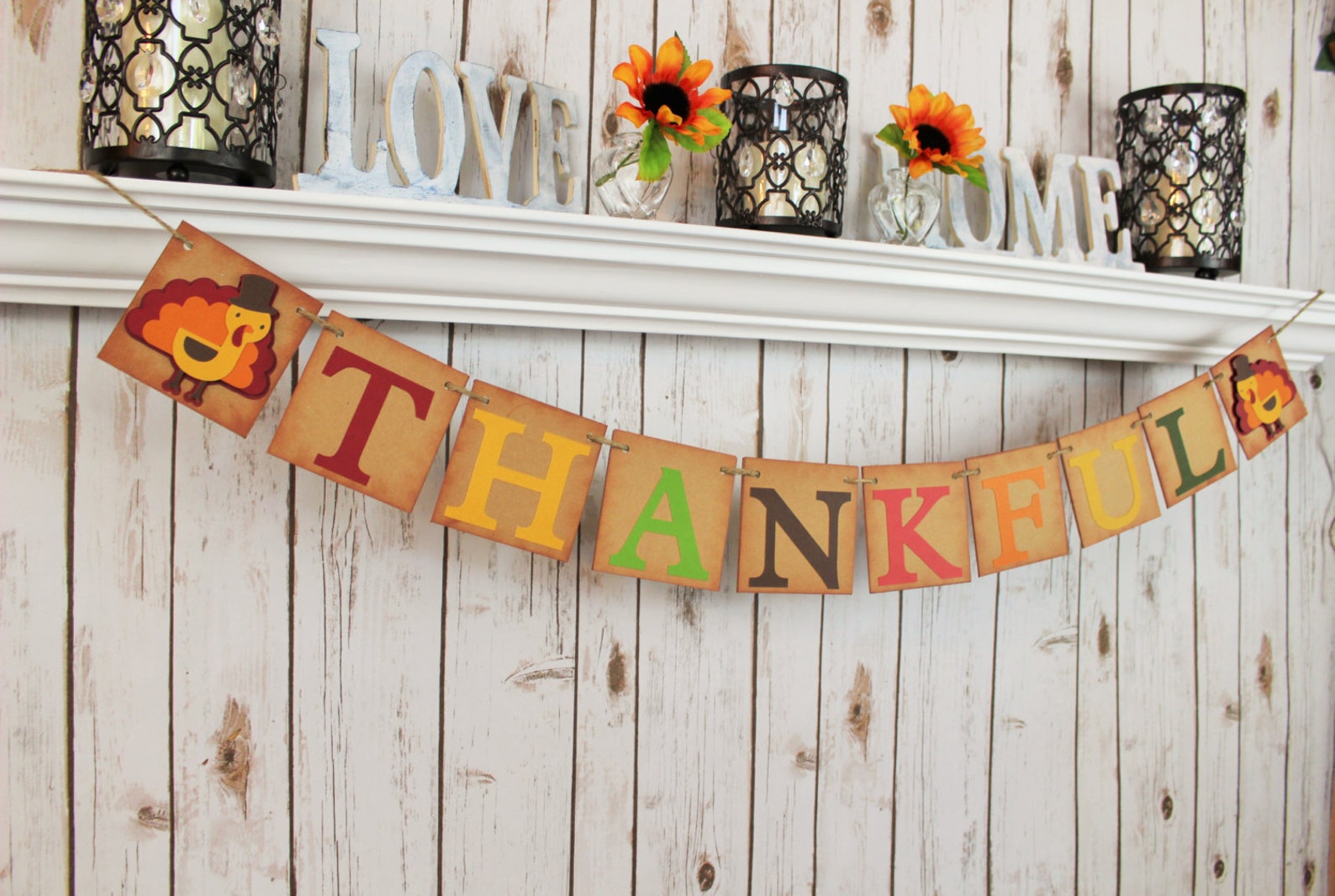 FALL BANNER Garland-thanksgiving Banner-thanksgiving - Etsy