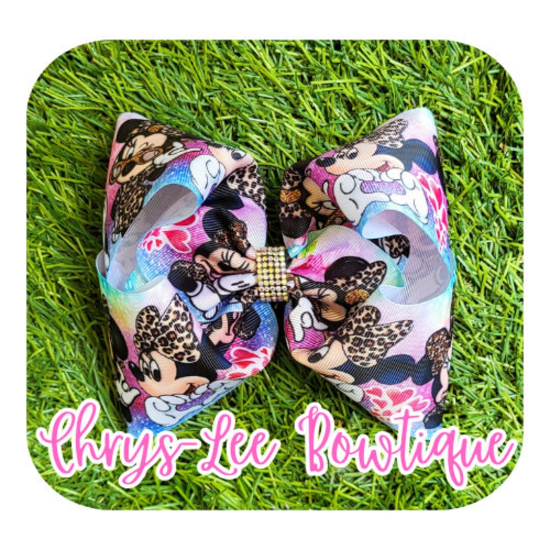 Character Inspired Hair Bows Mouse Hair Bow Boutique Hair Bows Etsy