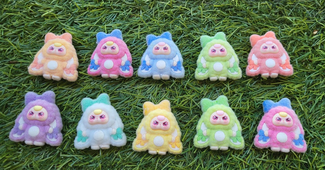 Fuzzy 3D Pen Toppers: Kawaii Pastel Plush Animal Beads DIY Keychain ...