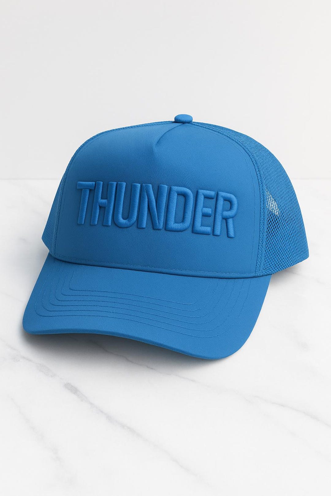 OKC Thunder Hat – Medium Blue Trucker Hat | Game Day Embroidered ...