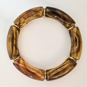 The Let's Linger Over Coffee Tortoise Acrylic Bangle Bracelet Stack in ...