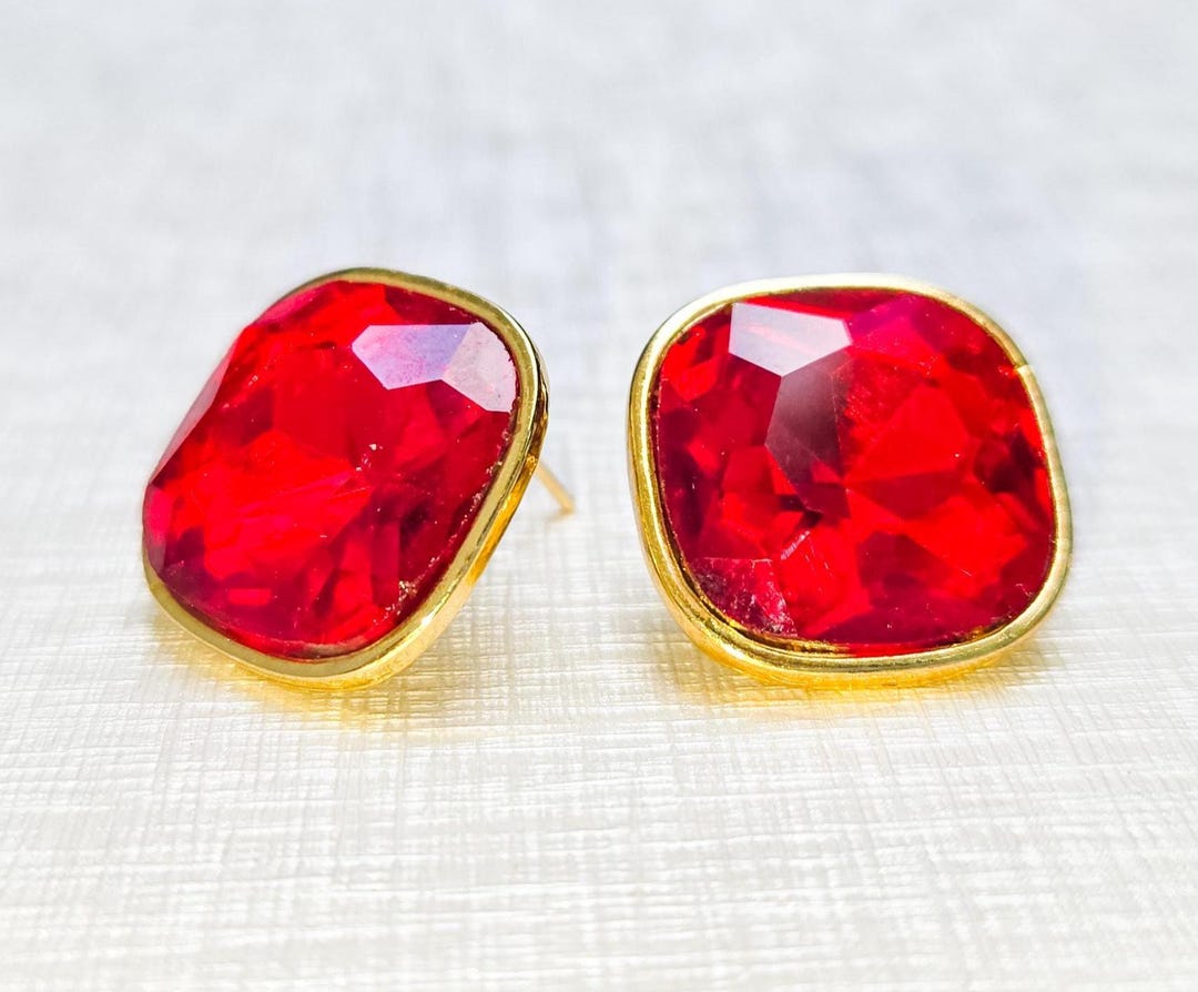 The Classy Gameday Stud in Red and Gold - Boomer Sooner Bama - Etsy