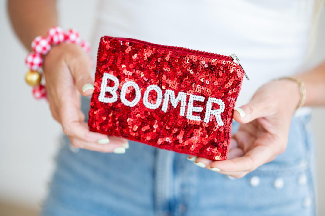 Handmade Beaded Sequin Gameday Custom Coin Purse | Bag for Clear ...