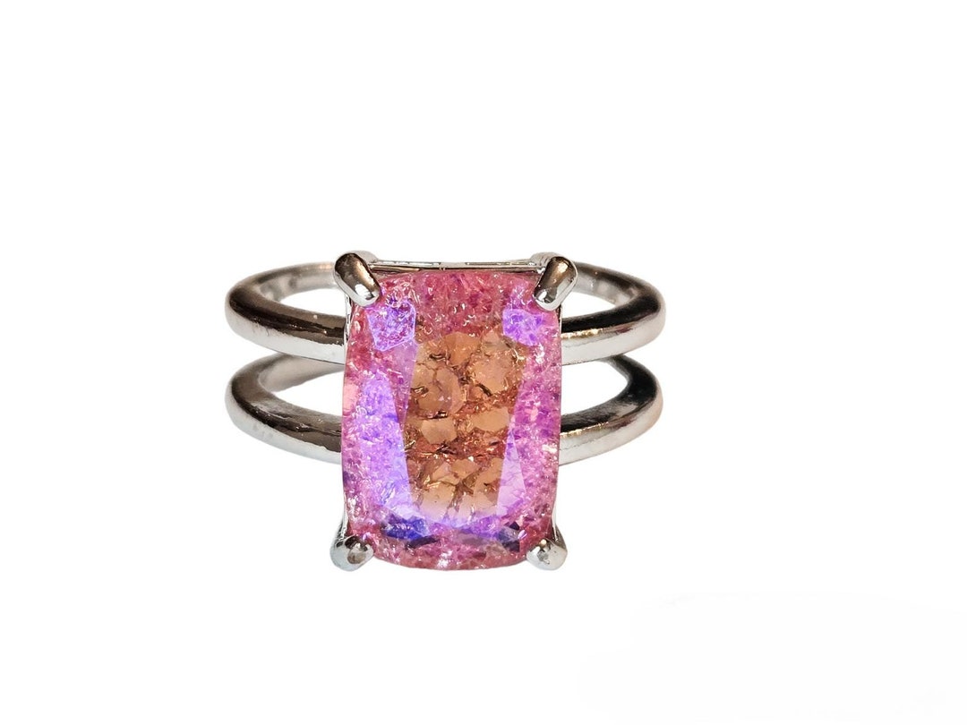 The Marnie Moonstone Statement Ring Candy Kisses Pink - Etsy