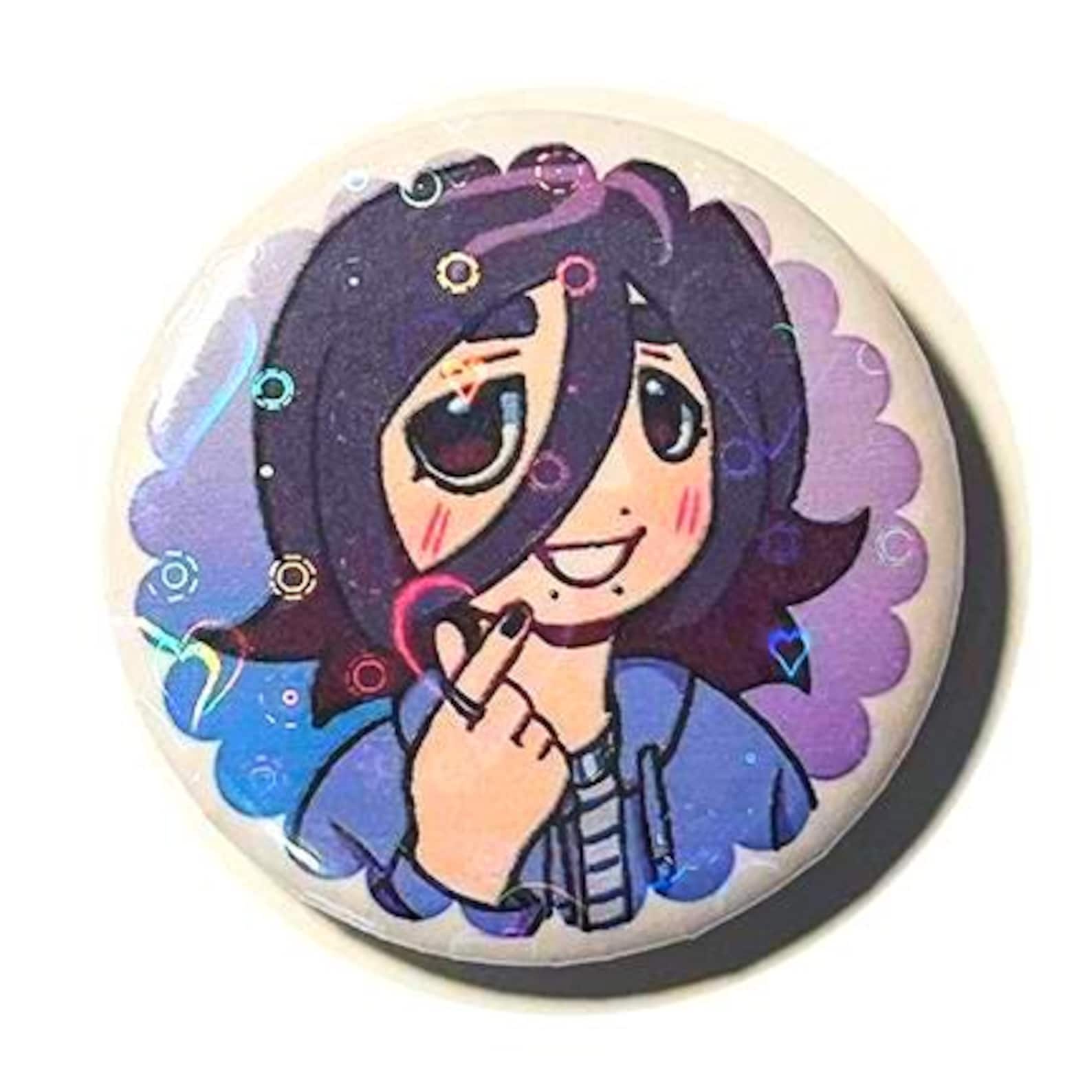 Holographic Pin Back Buttons Clinical Trial Game Fan Art Angel, Adri ...