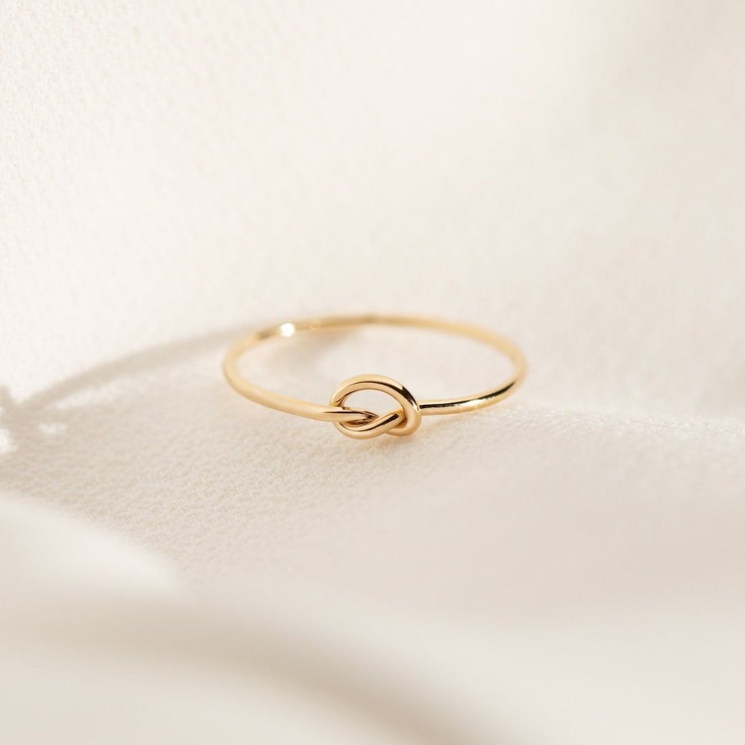Love Knot Ring | Gold Knot Ring | Promise Ring | 14k Gold Filled Ring ...