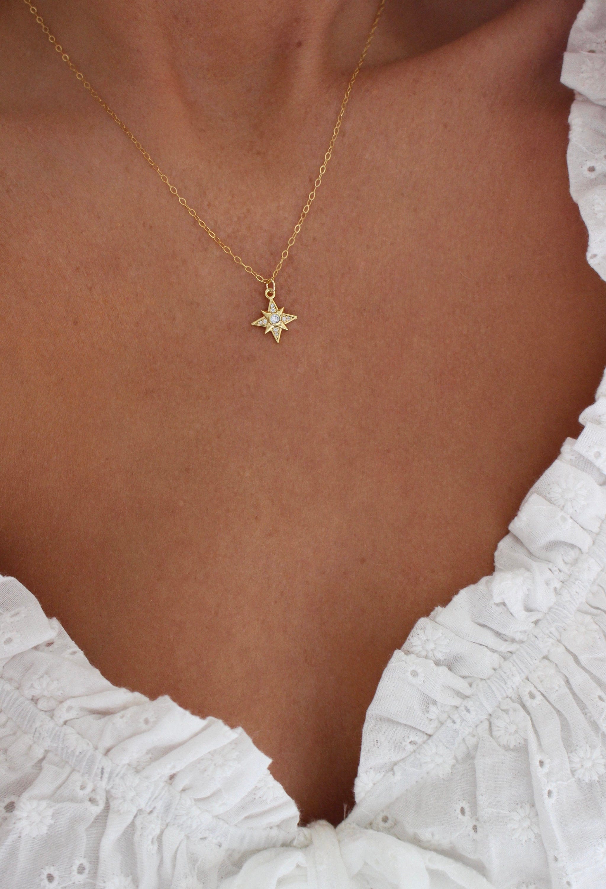 Gold Star Necklace | Small Star Necklace | Dainty Celestial Necklace ...