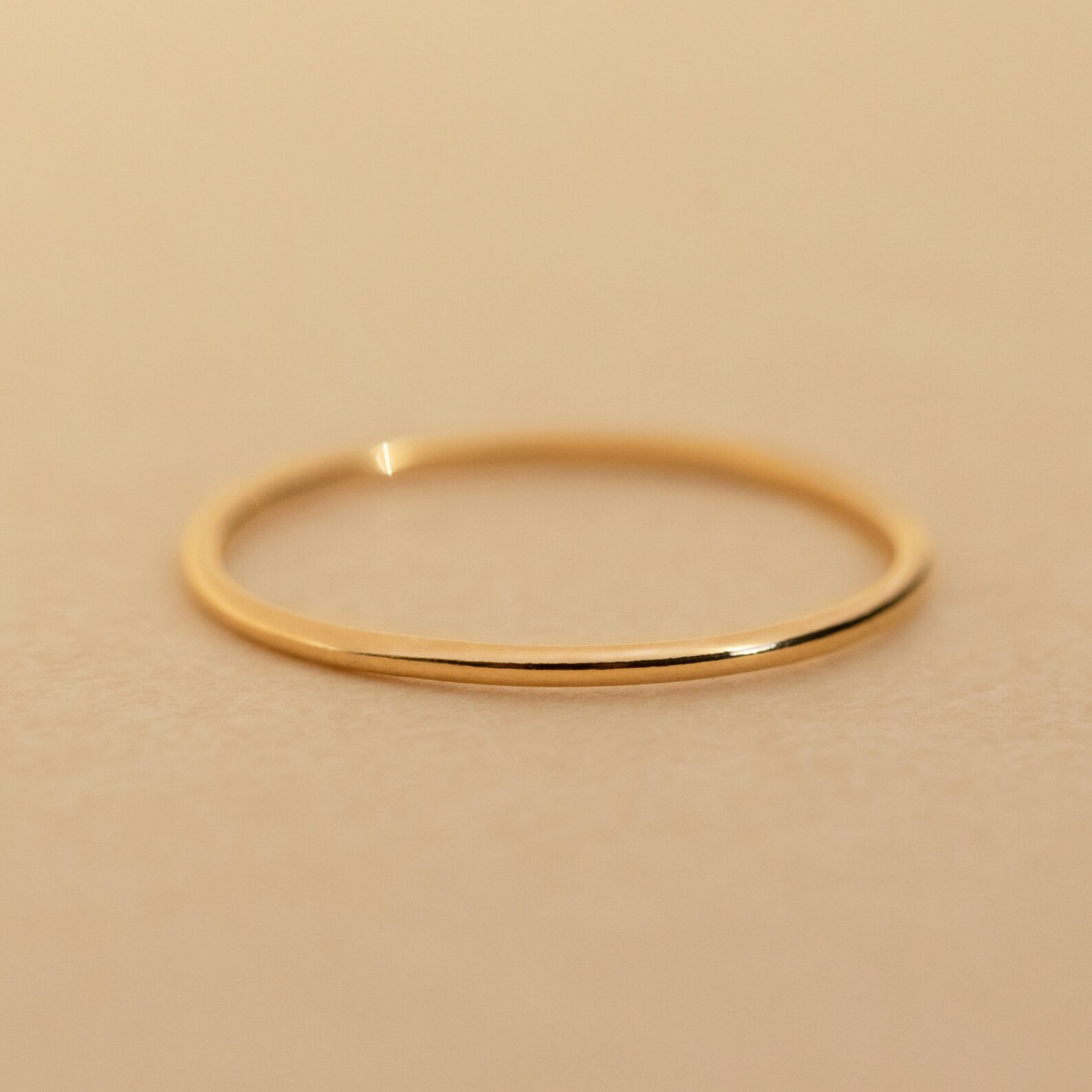 Simple Stacking Ring Thin Gold Ring Gold Stacking Ring - Etsy