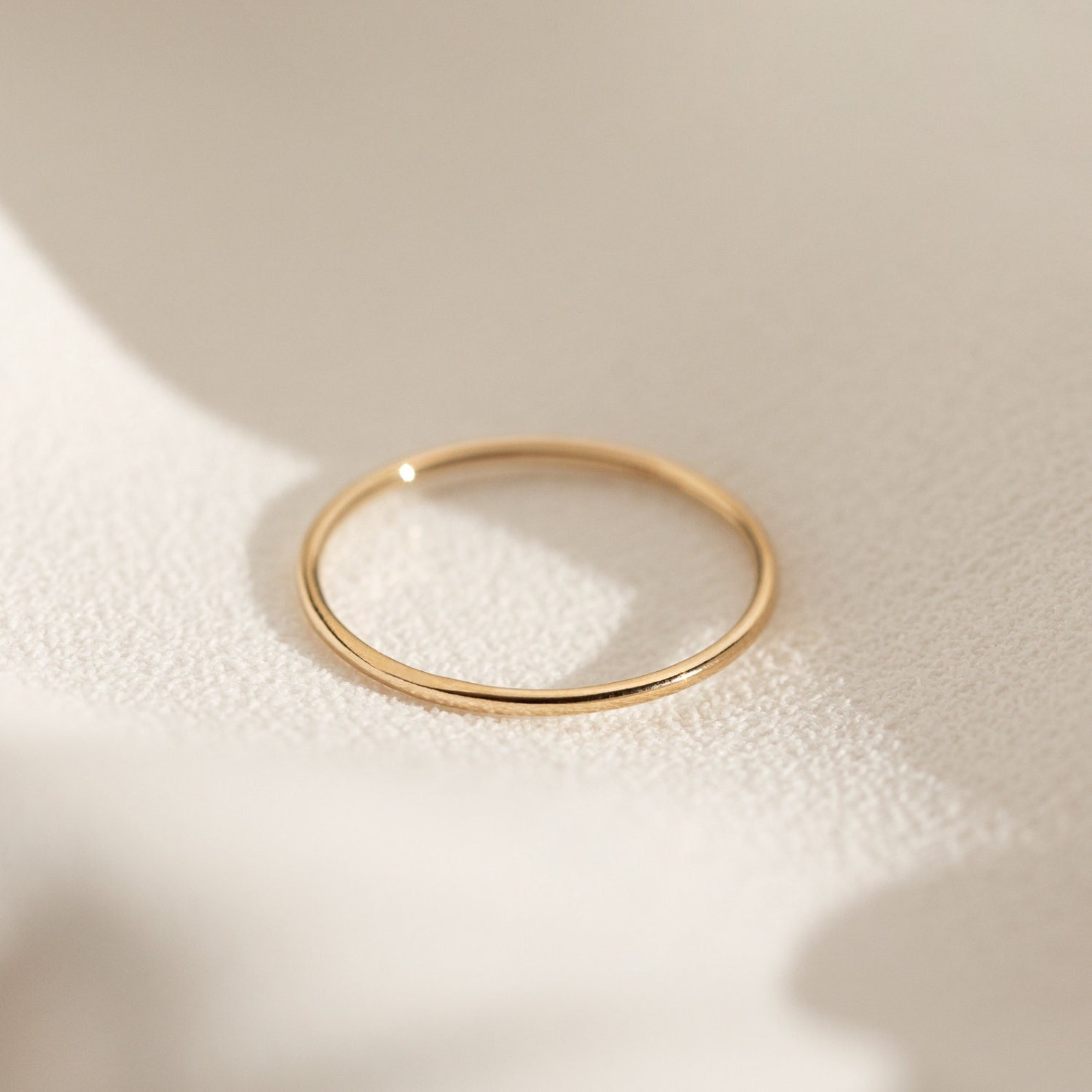 Simple Stacking Ring Thin Gold Ring Gold Stacking Ring - Etsy