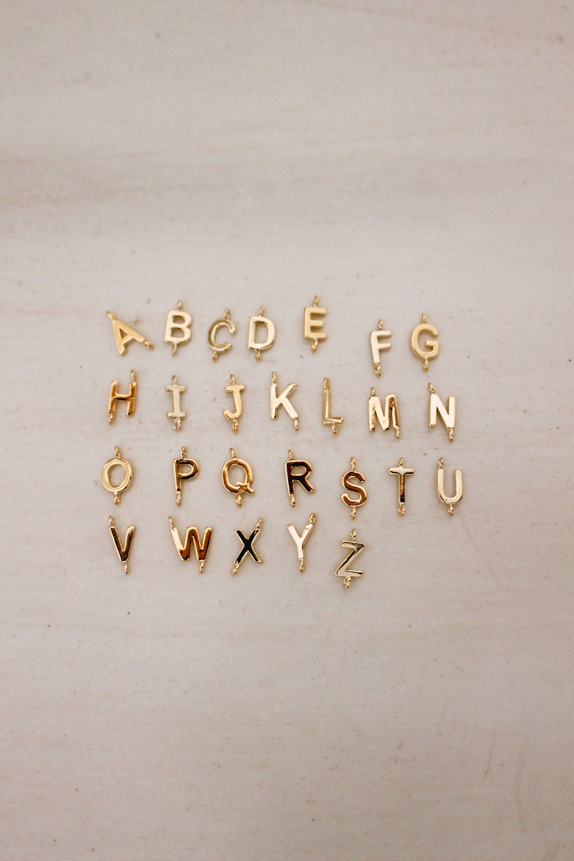 Gold Initials Necklace Initial Necklace Personalized | Etsy