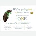 Woodland First Birthday Invitation | We're Going on a Bear Hunt ...