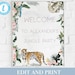 Editable Jungle Sign | Jungle Welcome Sign | Rainforest Party Sign ...