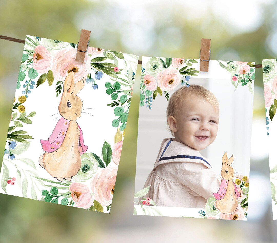 Peter Rabbit Banner | Flopsy Banner | Peter Rabbit Baby Shower Banner ...