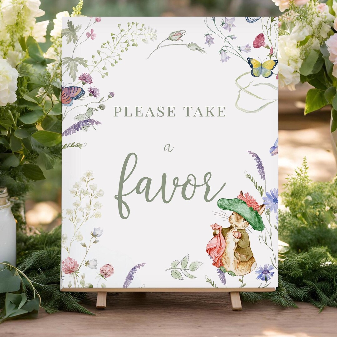 Peter Rabbit Baby Shower Sign | Peter Rabbit Favour Sign | Watch Baby ...