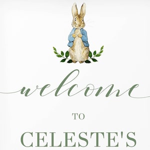Peter Rabbit Sign Any Event | Peter Rabbit Baby Shower Sign | Baby ...
