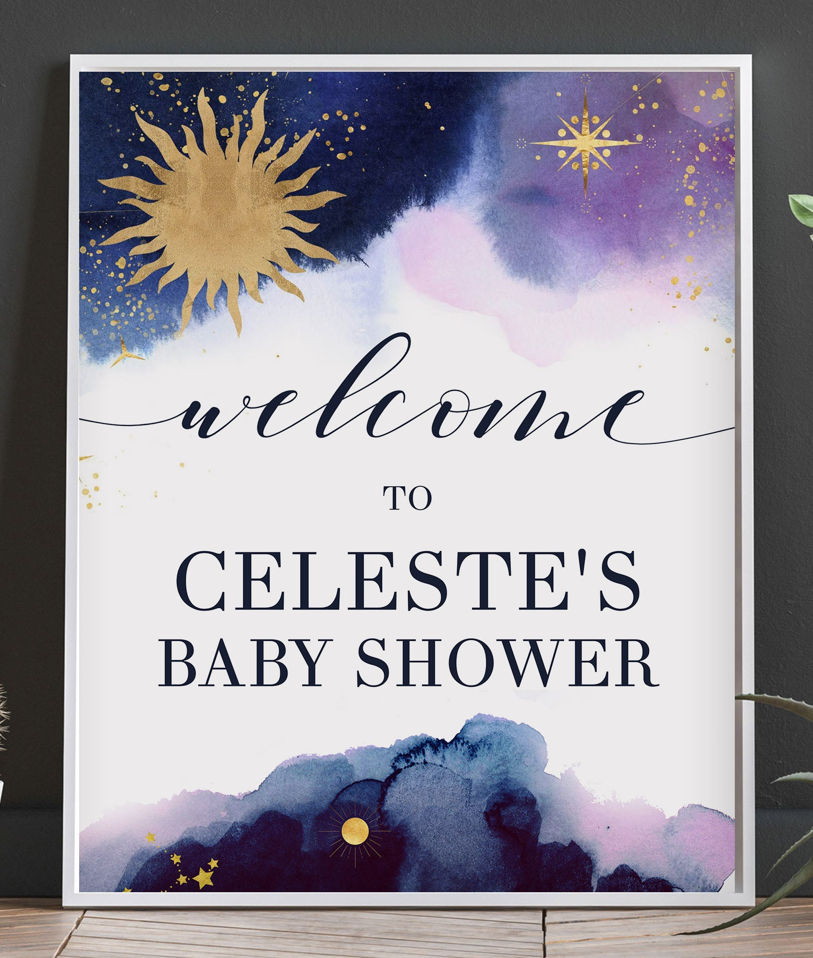 Celestial Welcome Sign | Celestial Baby Shower | Celestial Wedding ...