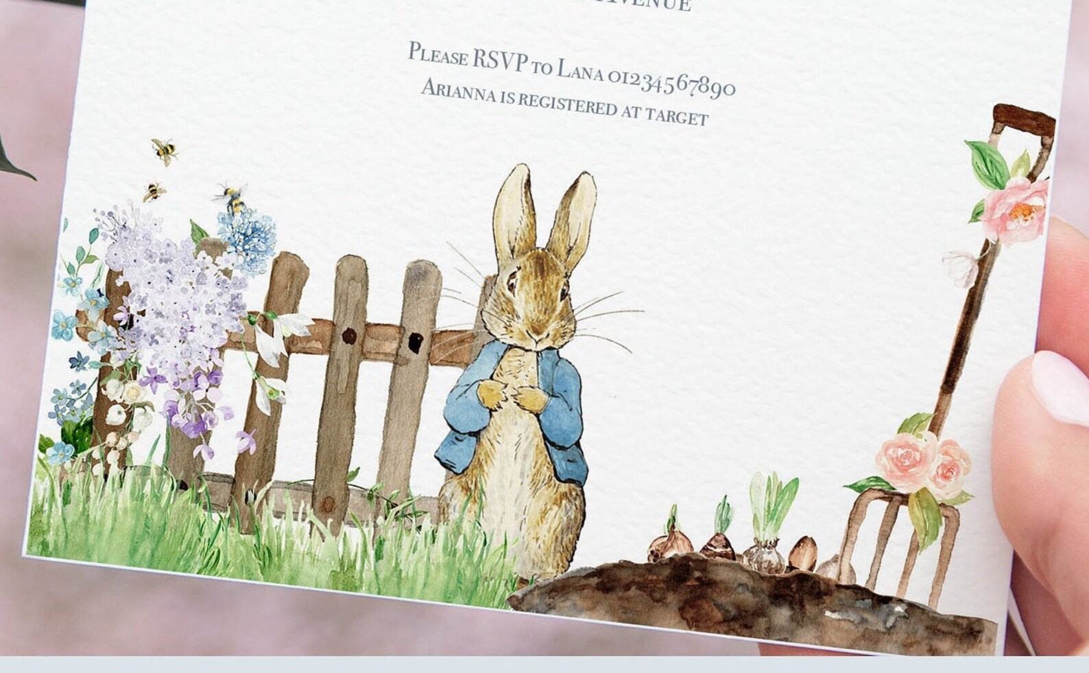 Peter Rabbit Baby Shower Invitation Peter Rabbit Baptism Invitation ...