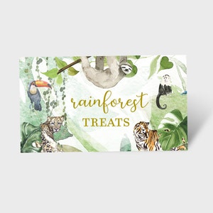 Editable Jungle Food Labels | Rainforest Food Cards | Rainforest Buffet ...