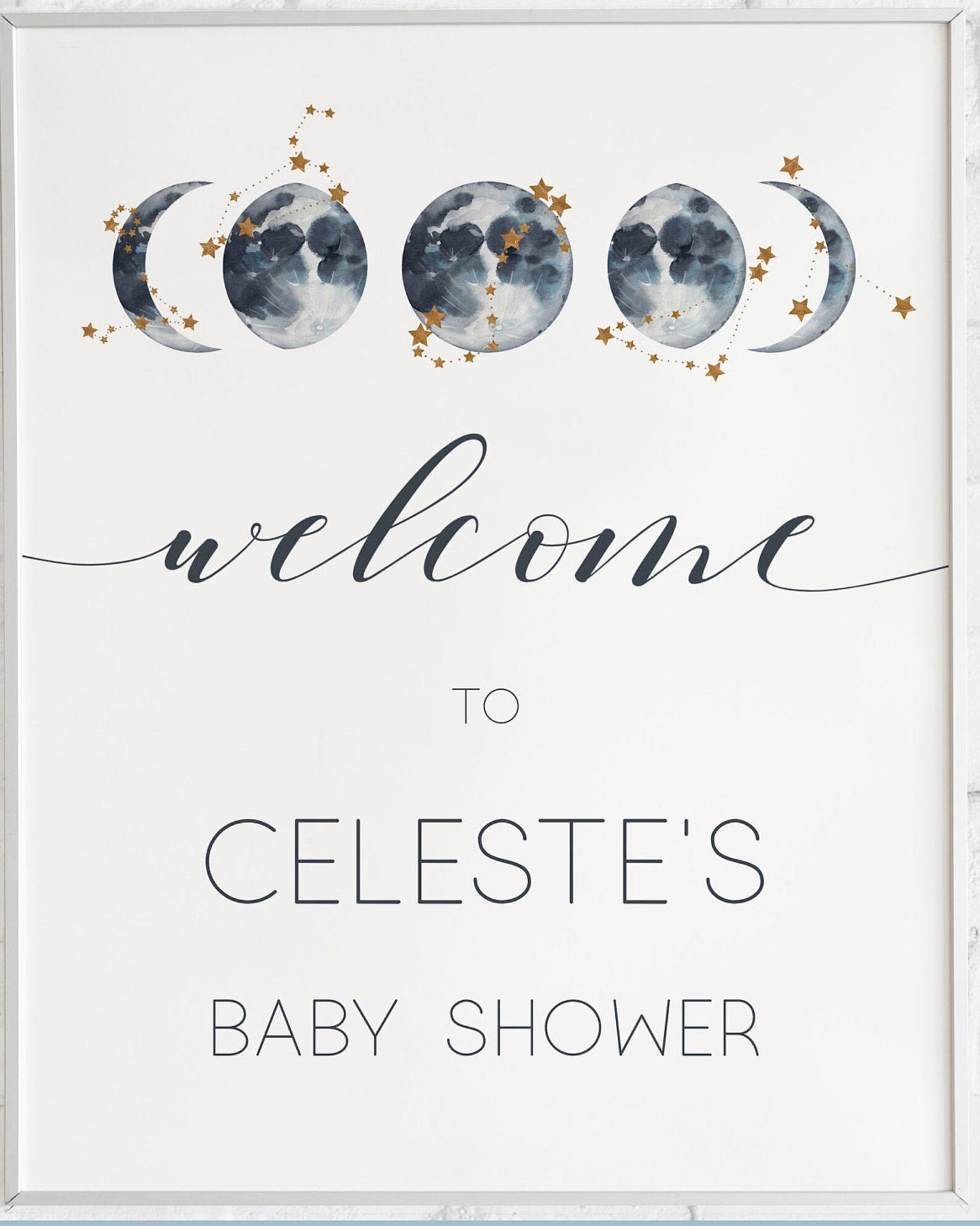 Moon Welcome Sign Moon Baby Shower Moon Birthday Moon - Etsy