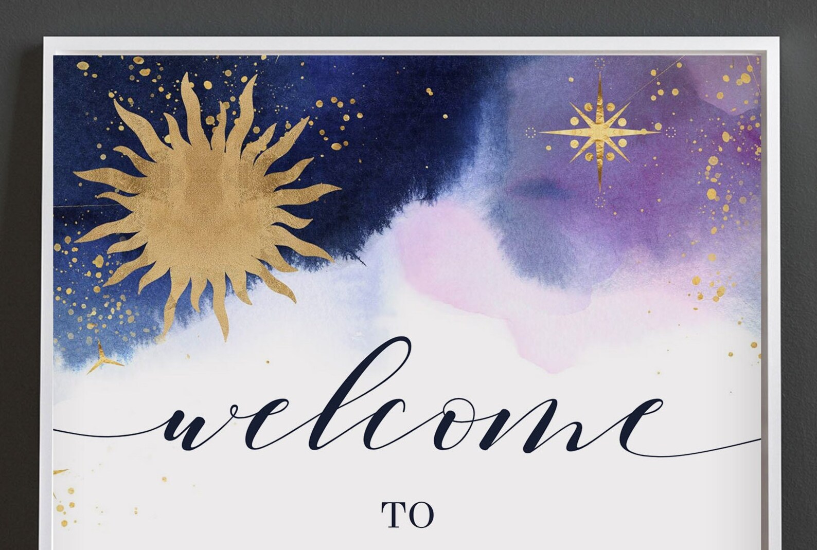 Celestial Welcome Sign Celestial Baby Shower Celestial - Etsy