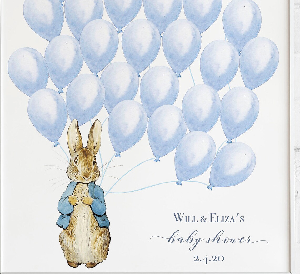 Peter Rabbit Guest Book Sign | Peter Rabbit Baby Shower | Peter Rabbit ...