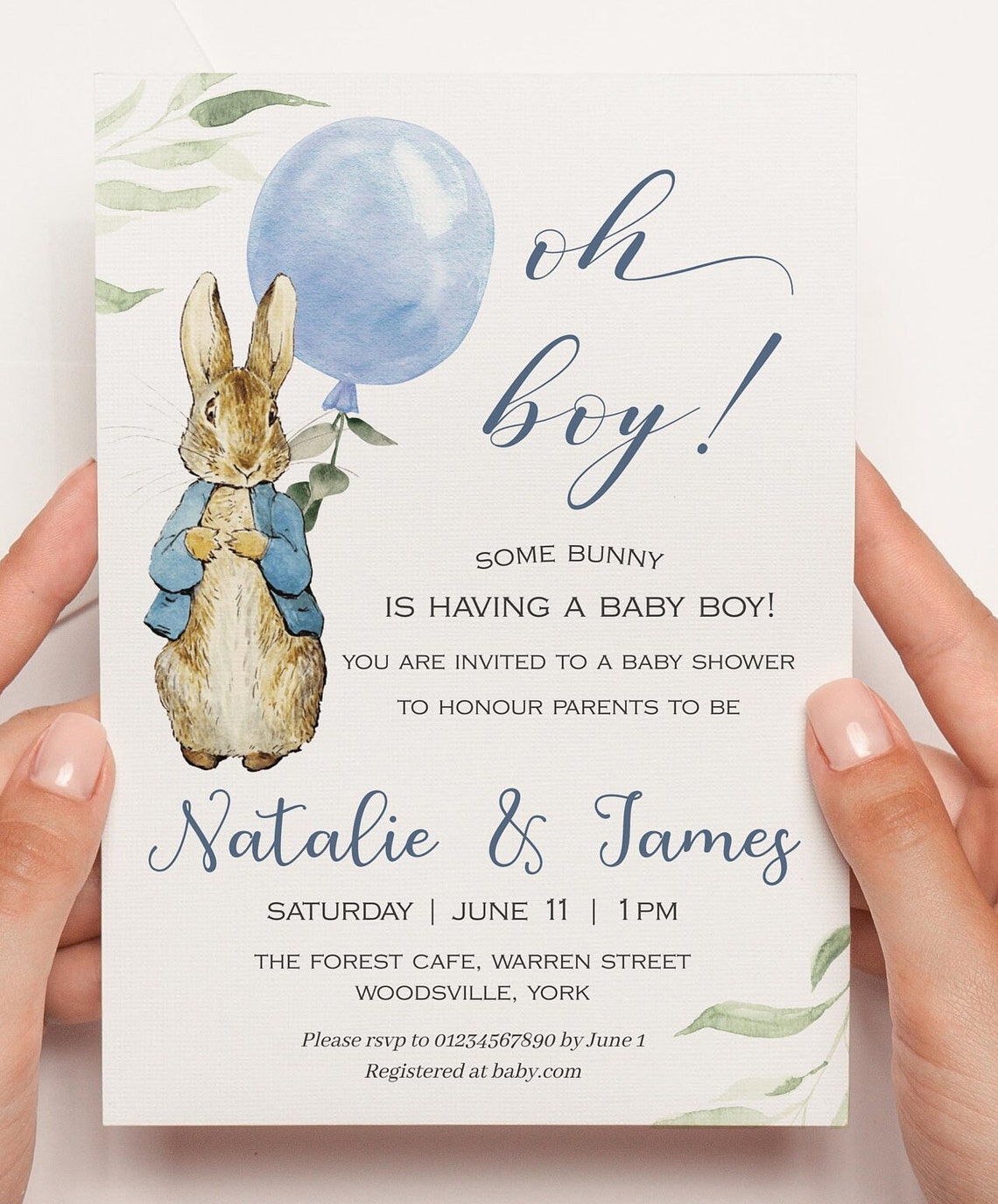 Peter Rabbit Boys Baby Shower Invitation It's a Boy Baby - Etsy