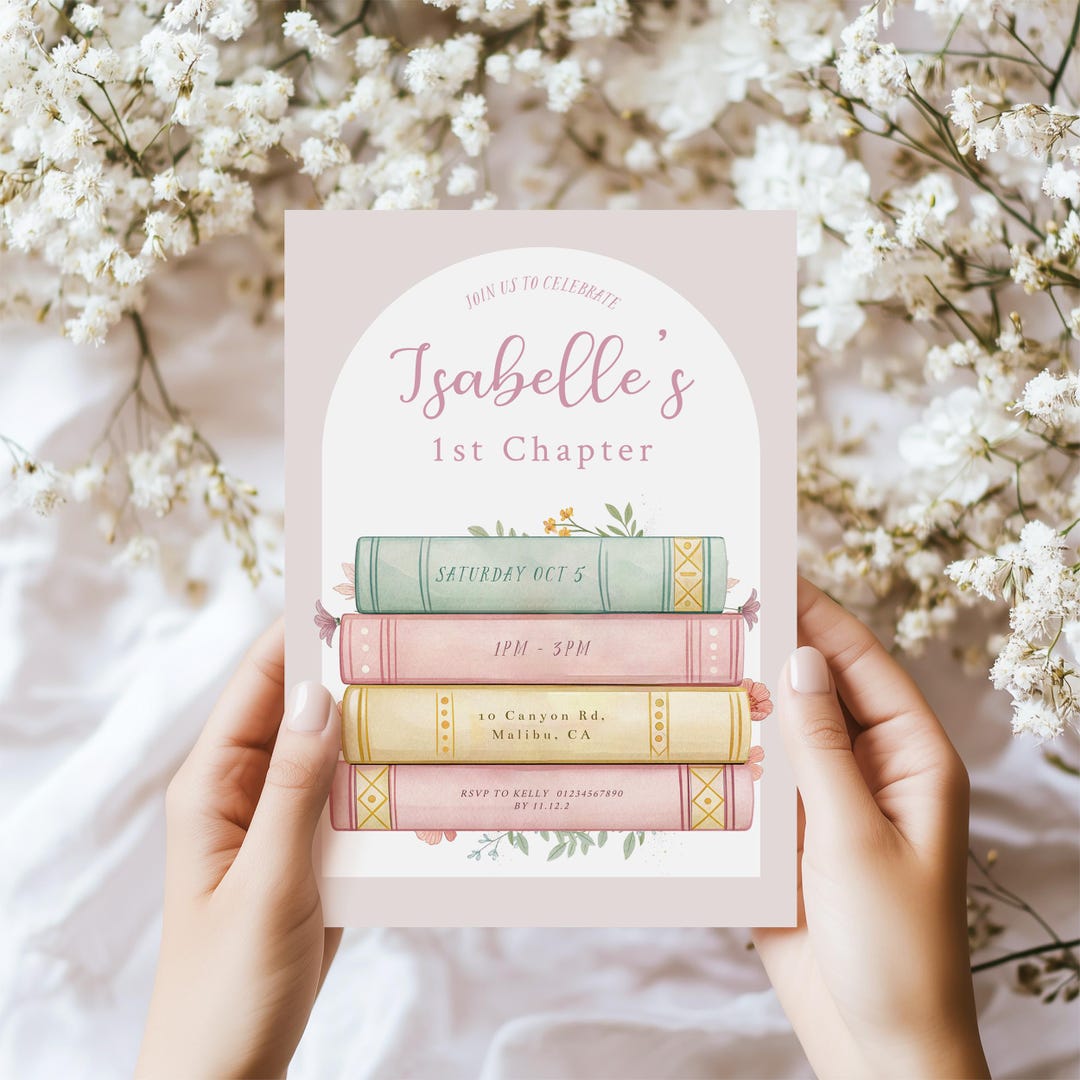 1st Chapter Birthday Invitation | Chapter One Birthday Invitation | One ...