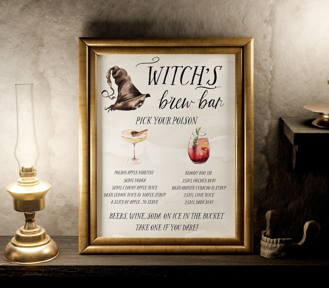 Halloween Bar Sign | Wizard Birthday Bar Sign | Pick Your Poison ...