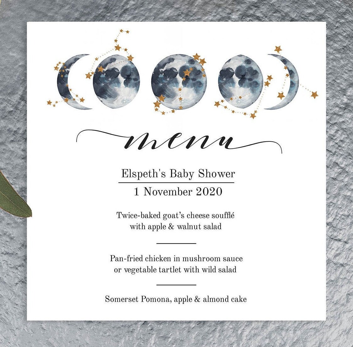 Moon Phases Menu Printable Moon Menu Celestial Menu - Etsy UK