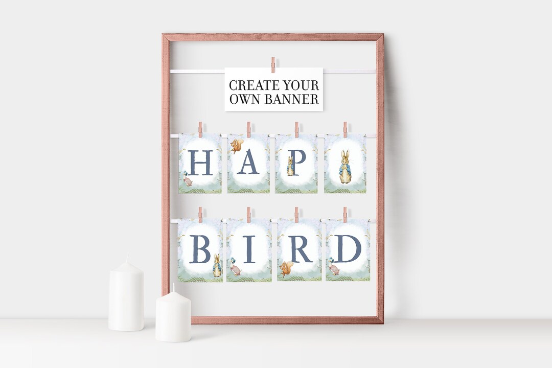 Peter Rabbit Banner | Peter Rabbit Bunting | Peter Rabbit Birthday ...