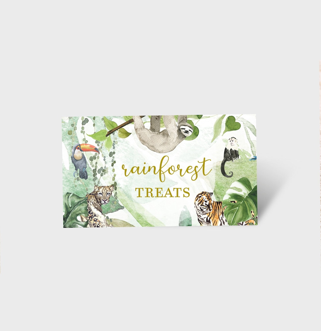 Editable Jungle Food Labels | Rainforest Food Cards | Rainforest Buffet ...