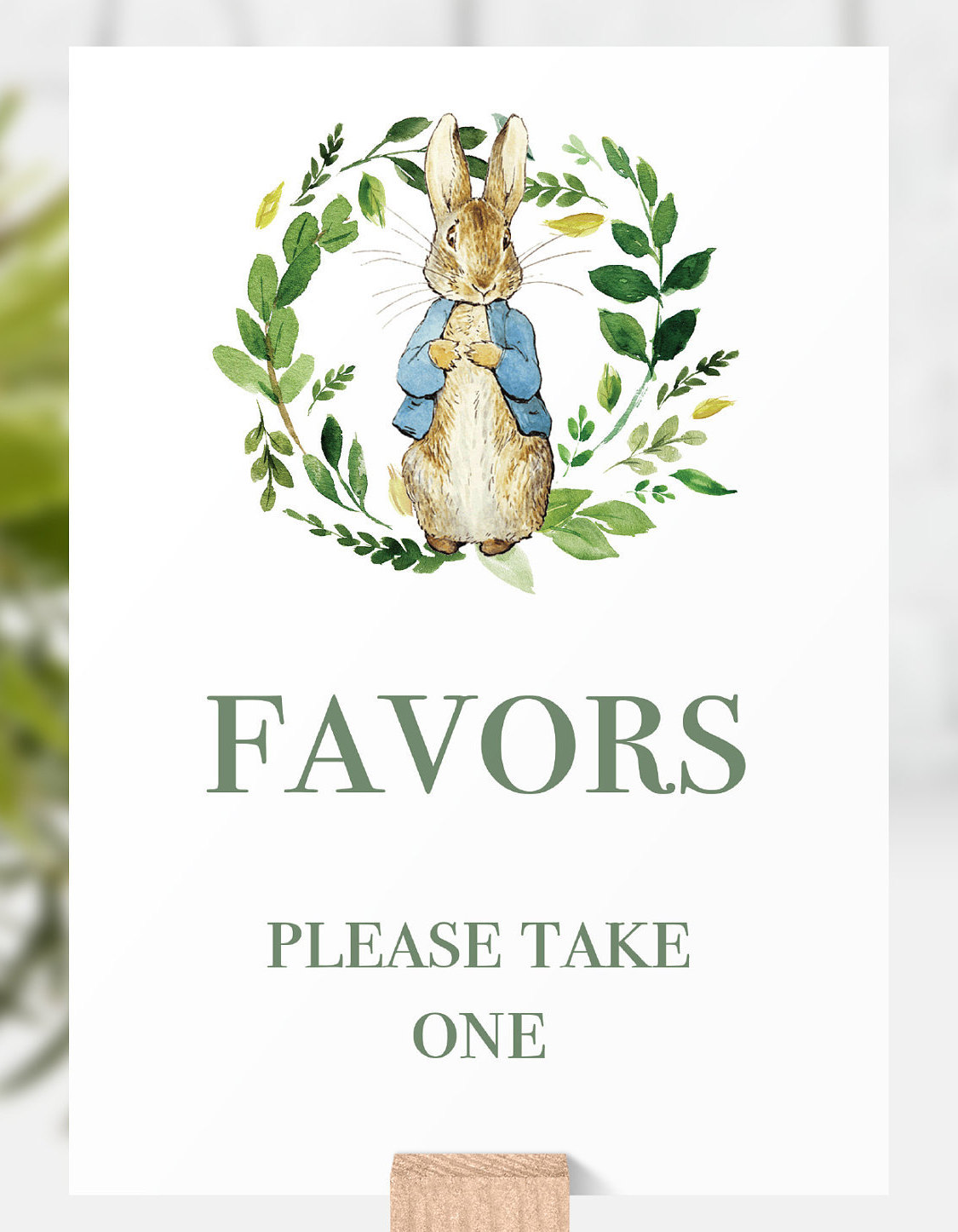 Peter Rabbit Favour Sign | Printable Peter Rabbit Sign | Peter Rabbit ...