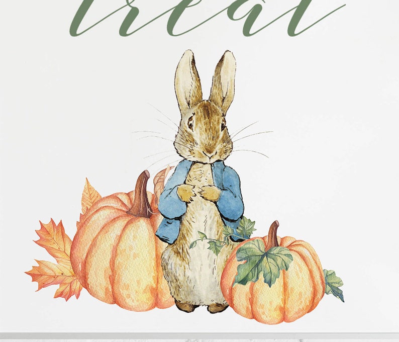 Autumn Peter Rabbit Treat Sign Fall Peter Rabbit Birthday | Etsy