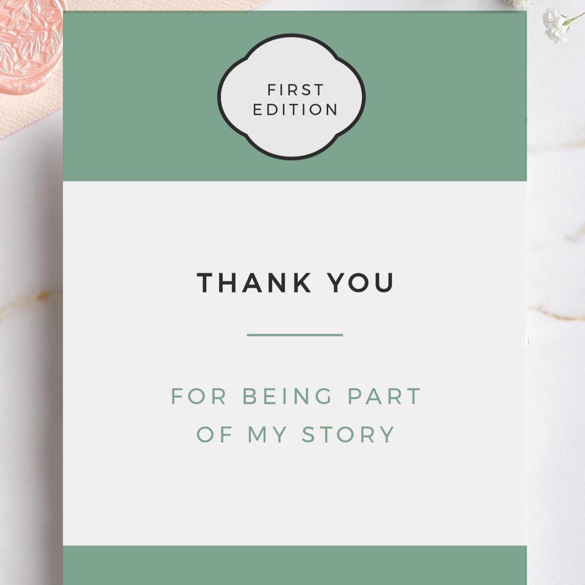 1st Chapter Birthday Thank You Card | One for the Books Birthday Thank ...