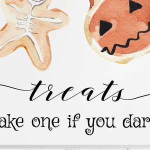 Halloween Treat Sign | Printable Halloween Sign | Take a Treat ...