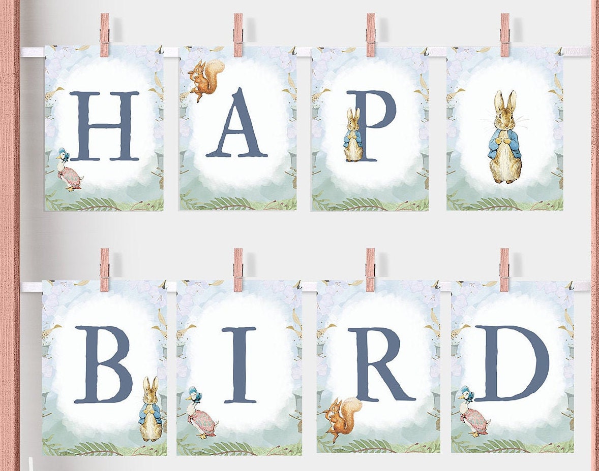 Peter Rabbit Banner Peter Rabbit Bunting Peter Rabbit | Etsy