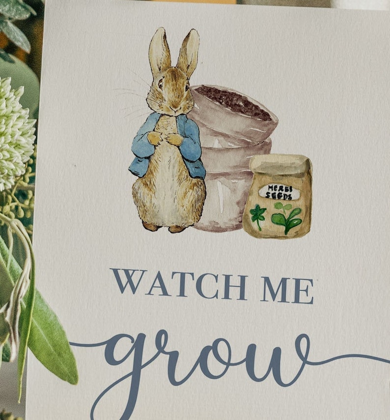 Peter Rabbit Baby Shower Sign | Peter Rabbit Favour Sign | Watch Baby ...