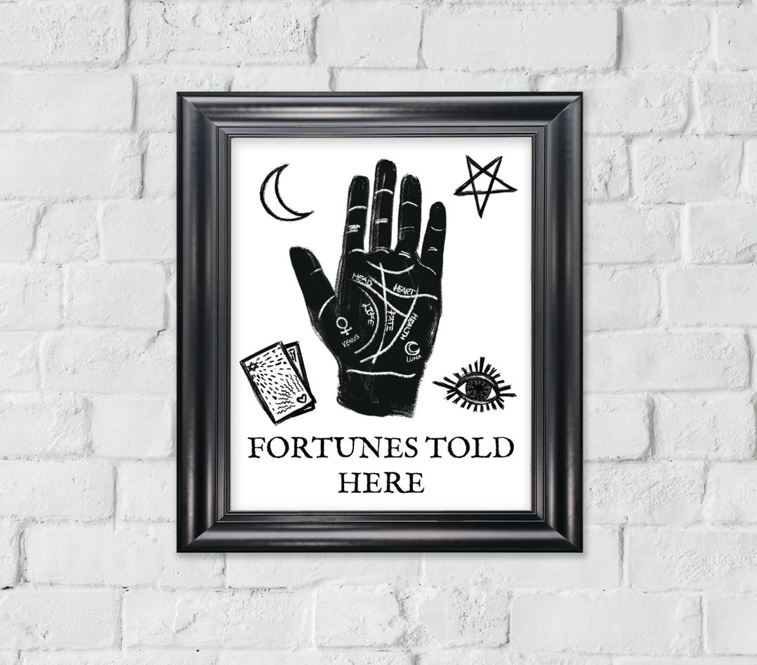 Fortune Teller Sign, Halloween Party Drinks Sign, Instant Art ...