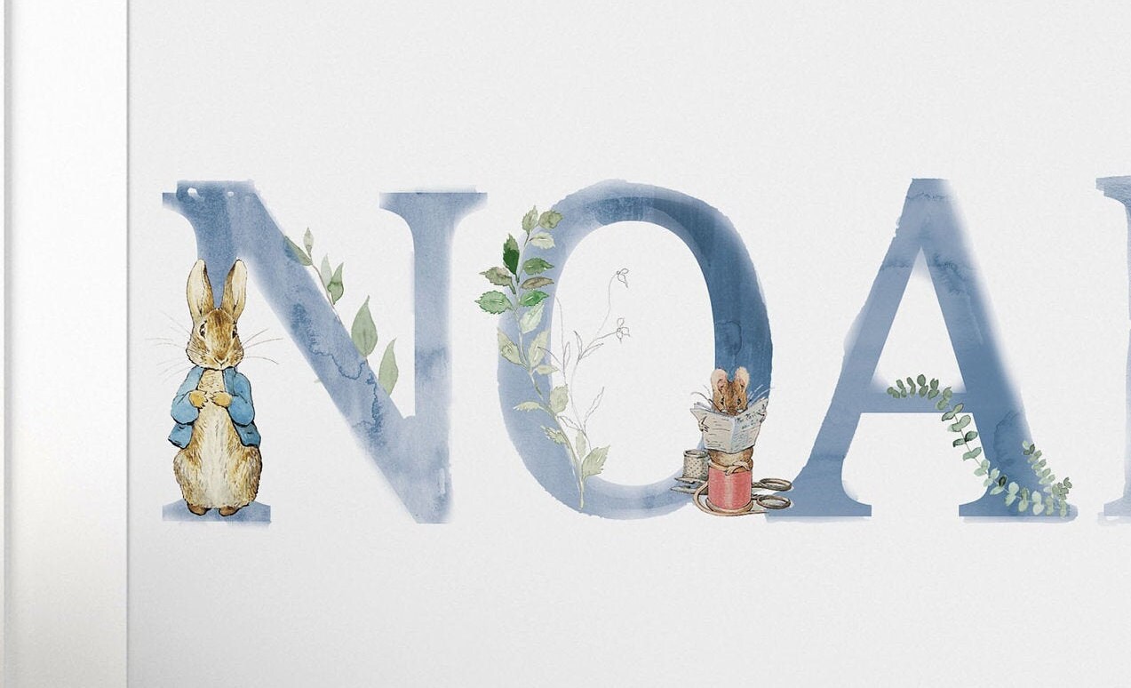 Peter Rabbit Nursery Printable Personalised Peter Rabbit | Etsy UK