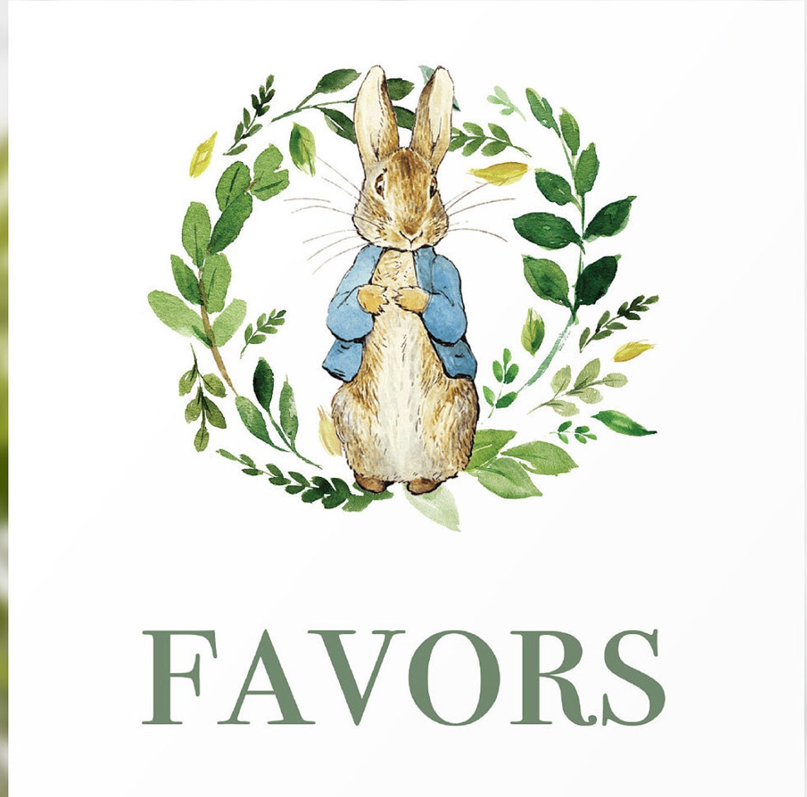 Peter Rabbit Favour Sign Printable Peter Rabbit Sign Peter - Etsy UK