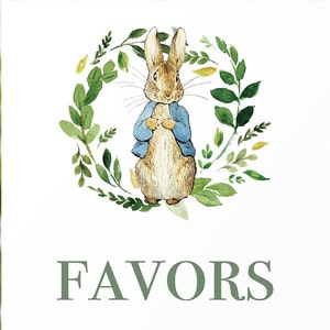 Peter Rabbit Favour Sign | Printable Peter Rabbit Sign | Peter Rabbit ...